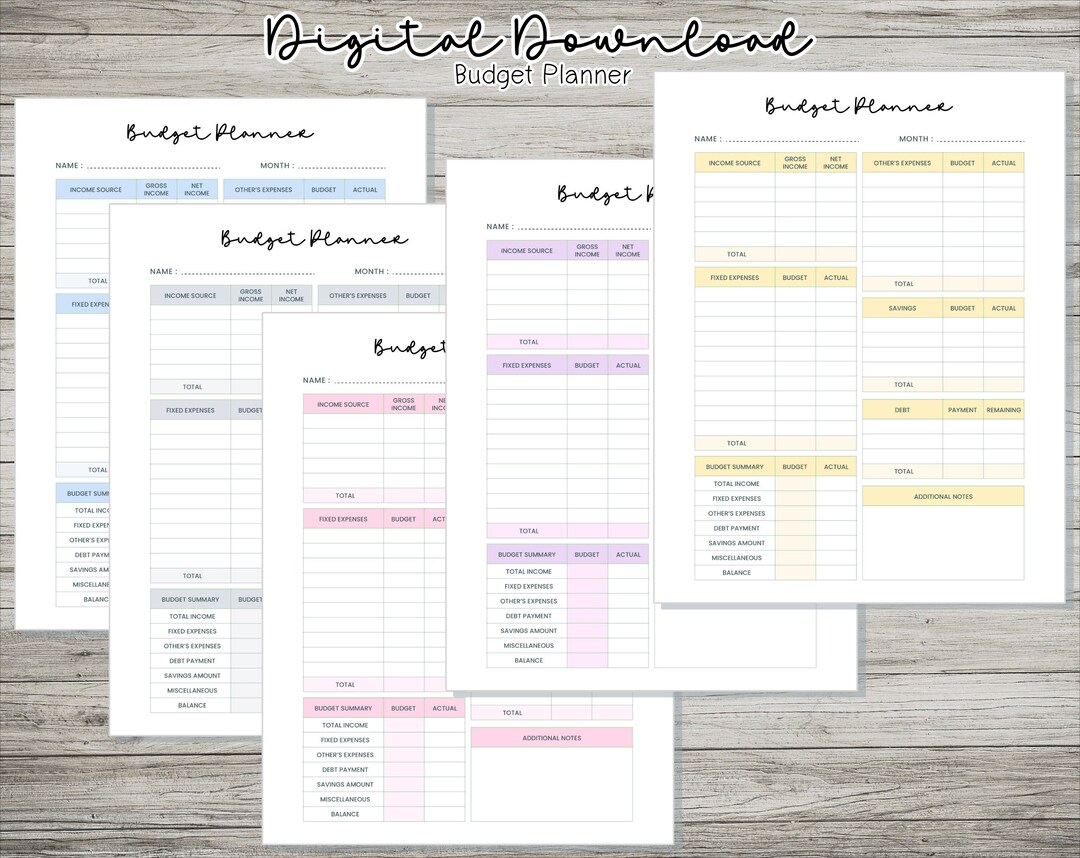 Monthly Budget Printable, Spending Log, Budget Planning, Money Saving ...