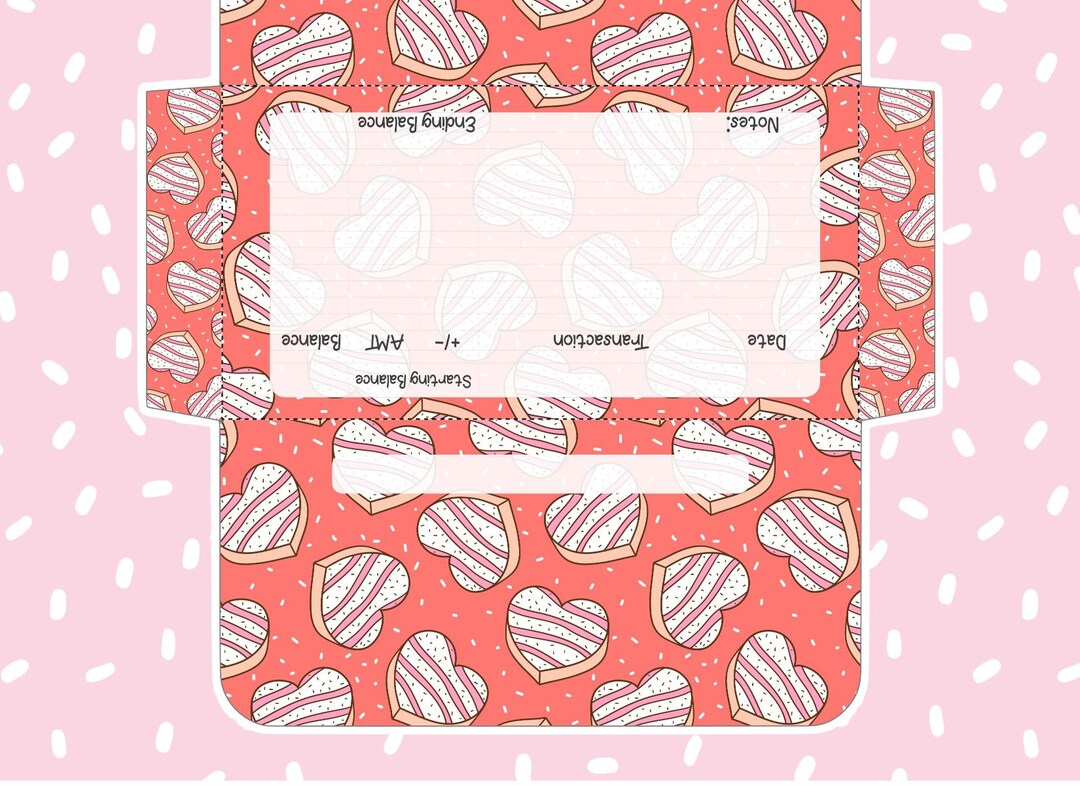 Cash Stuffing Envelope Printable, Love Cake, Kawaii Cute, Pastel Goth ...
