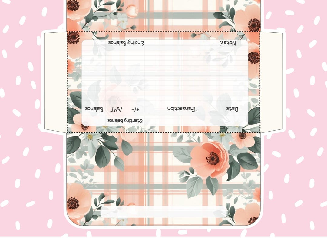 Cash Stuffing Envelope Printable, Floral Chic, Kawaii Cute, Pastel Goth ...