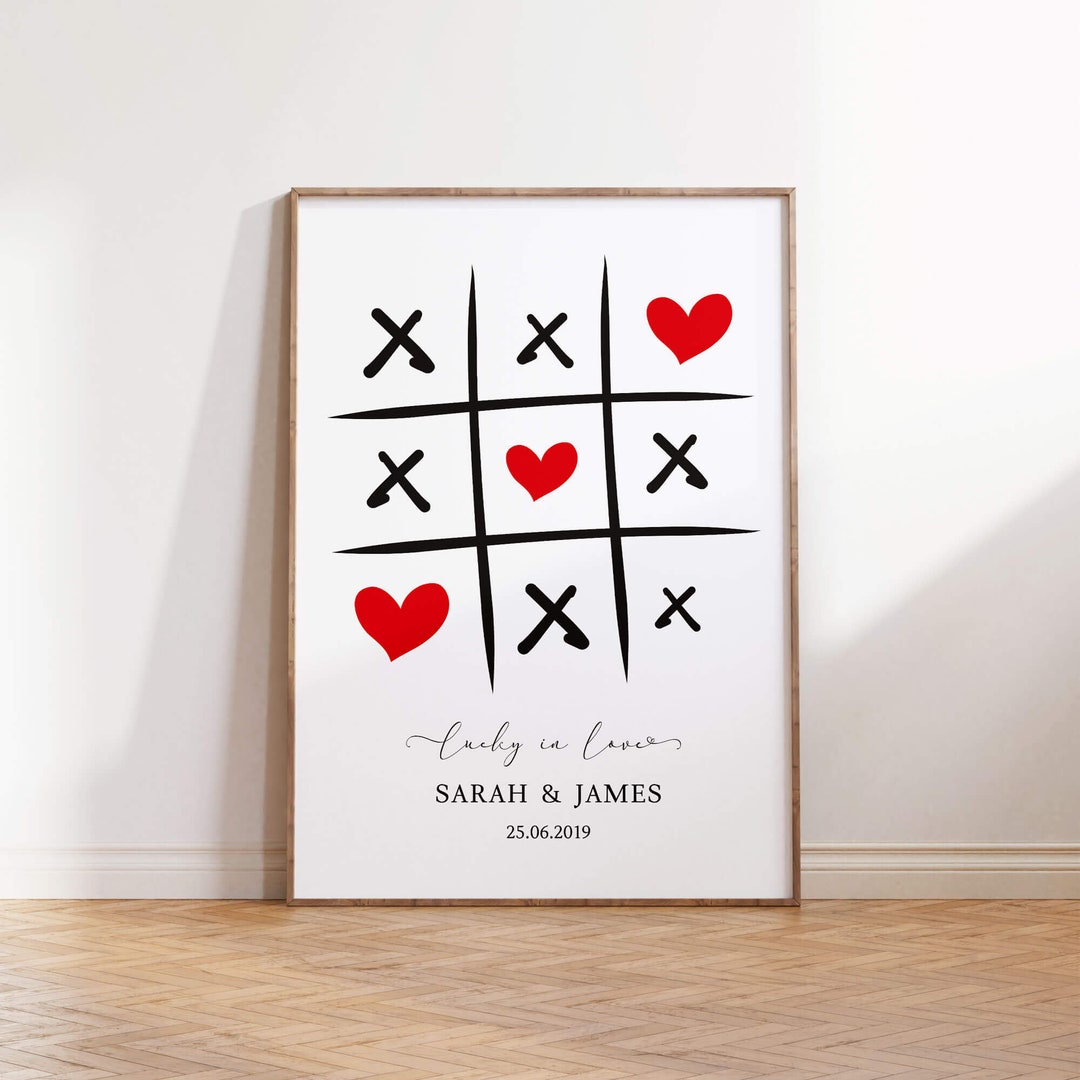 Personalized Couple Poster With Name and Date Gift for - Etsy