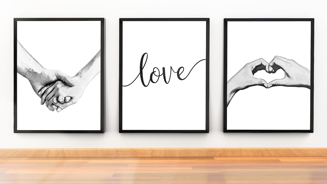 Love Wall Art Love Wall Art Print Set of 3 Posters Set of 3 | Etsy