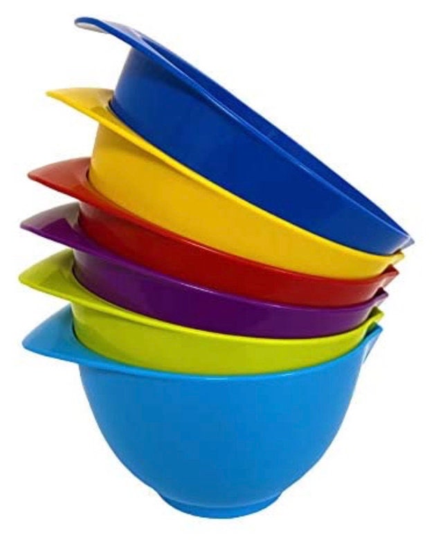 Personalised Mixing Bowl With Spout and Handle/baking Bowl/coloured ...