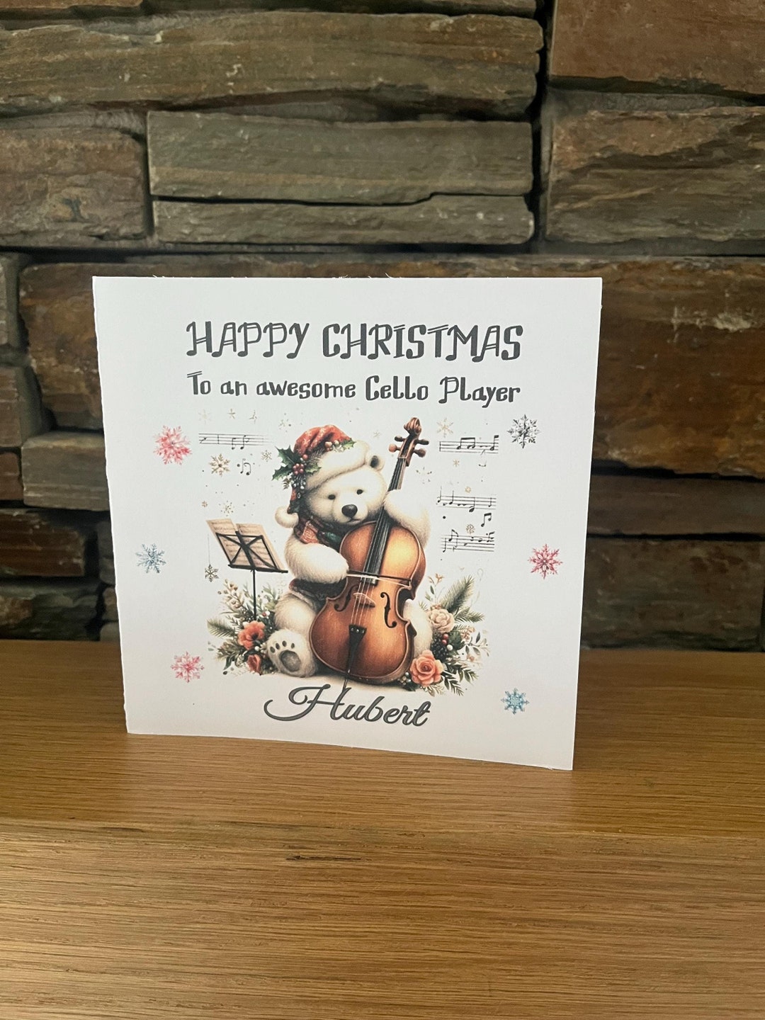 Personalized Cello Christmas Card: Musician Holiday Card - Etsy UK