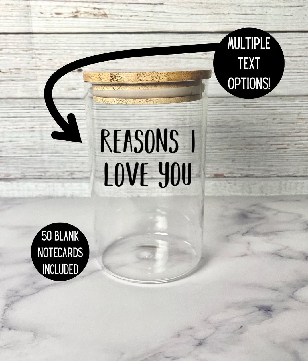 I Love You Jar | I Love You Because Jar | Love Notes Jar | Reasons I ...