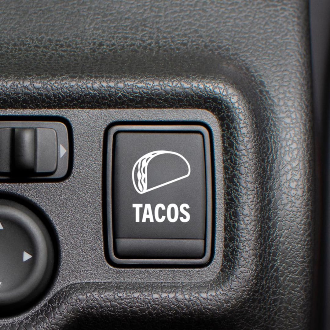Taco Button Decal | Car Blank Button Decal | Tacos Button | Blank ...
