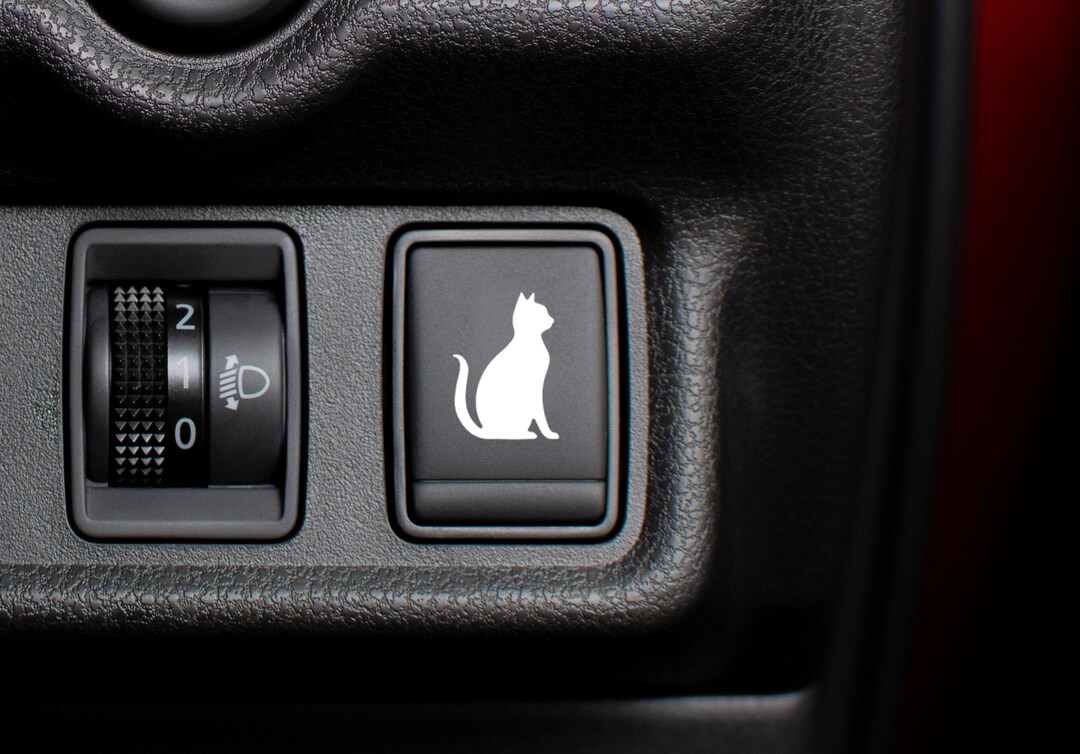 Cat Button Decal | Blank Button Sticker for Car - Etsy