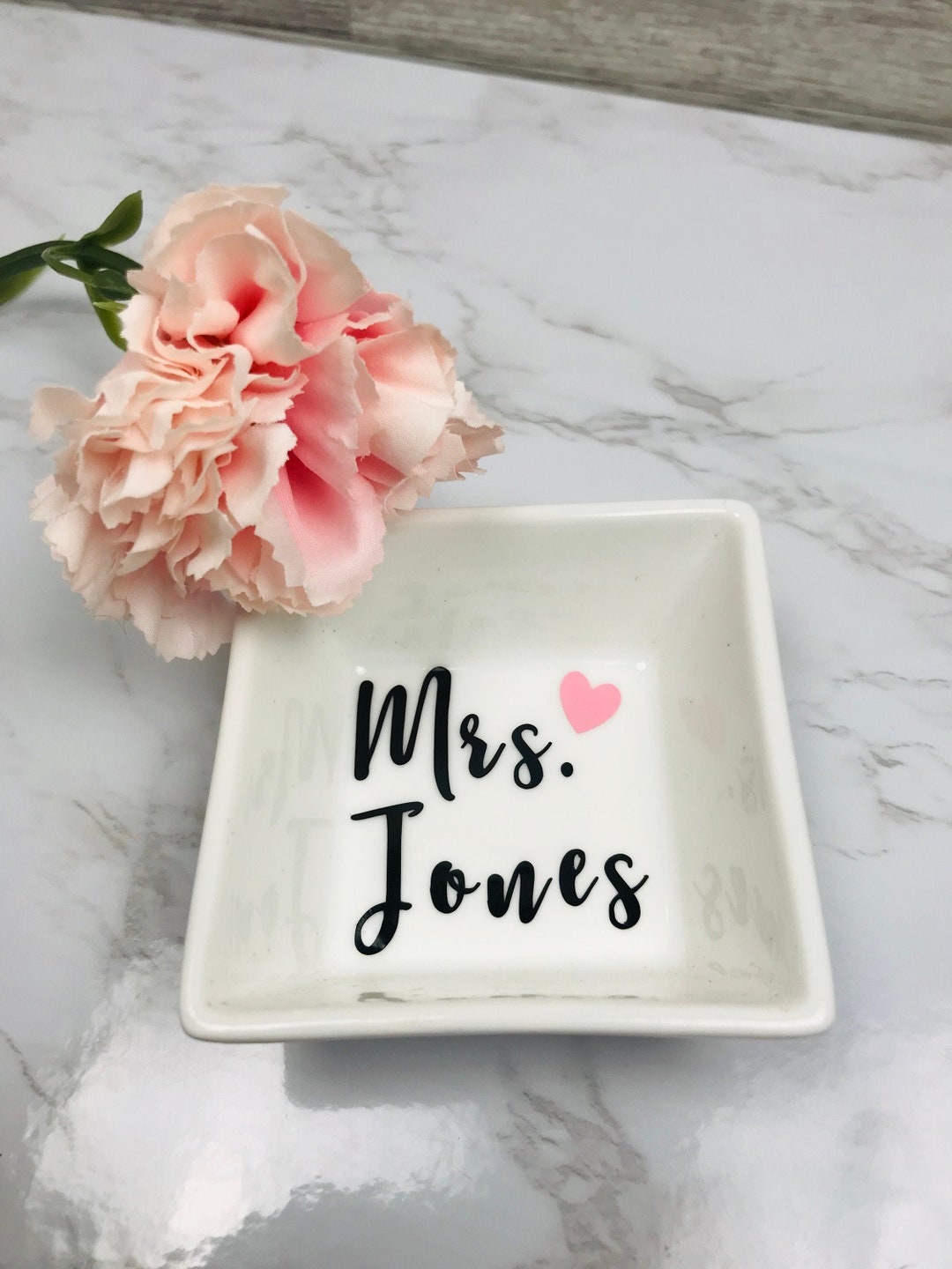 Personalized Mrs. Ring Dish | Personalized Mrs. Ring Holder | Custom ...