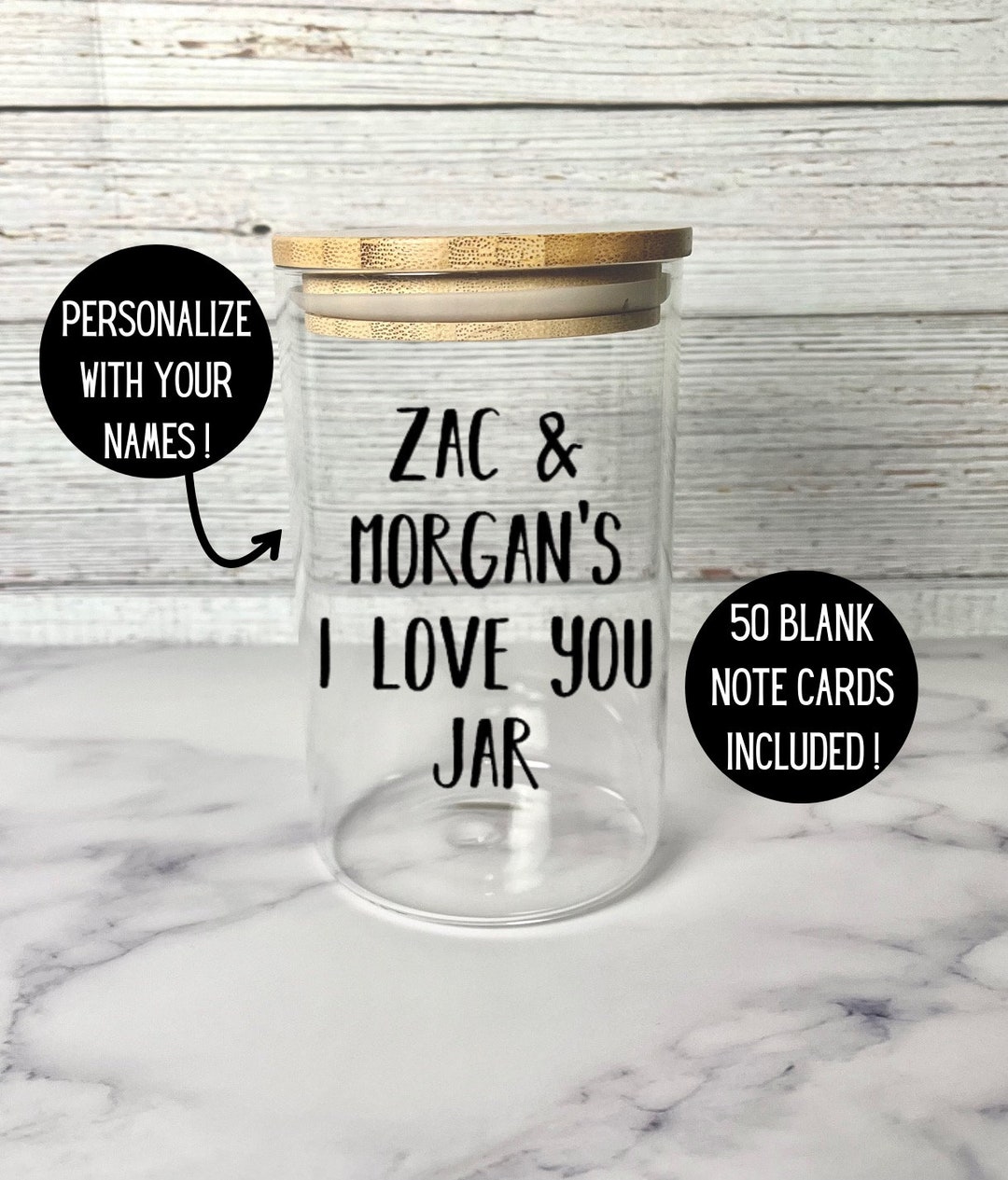 Personalized I Love You Jar | I Love You Jar | Love Notes Jar | Reasons ...