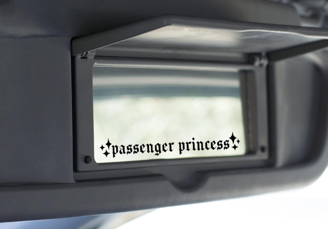 Passenger Princess Mirror Decal | Vanity Mirror Sticker - Etsy