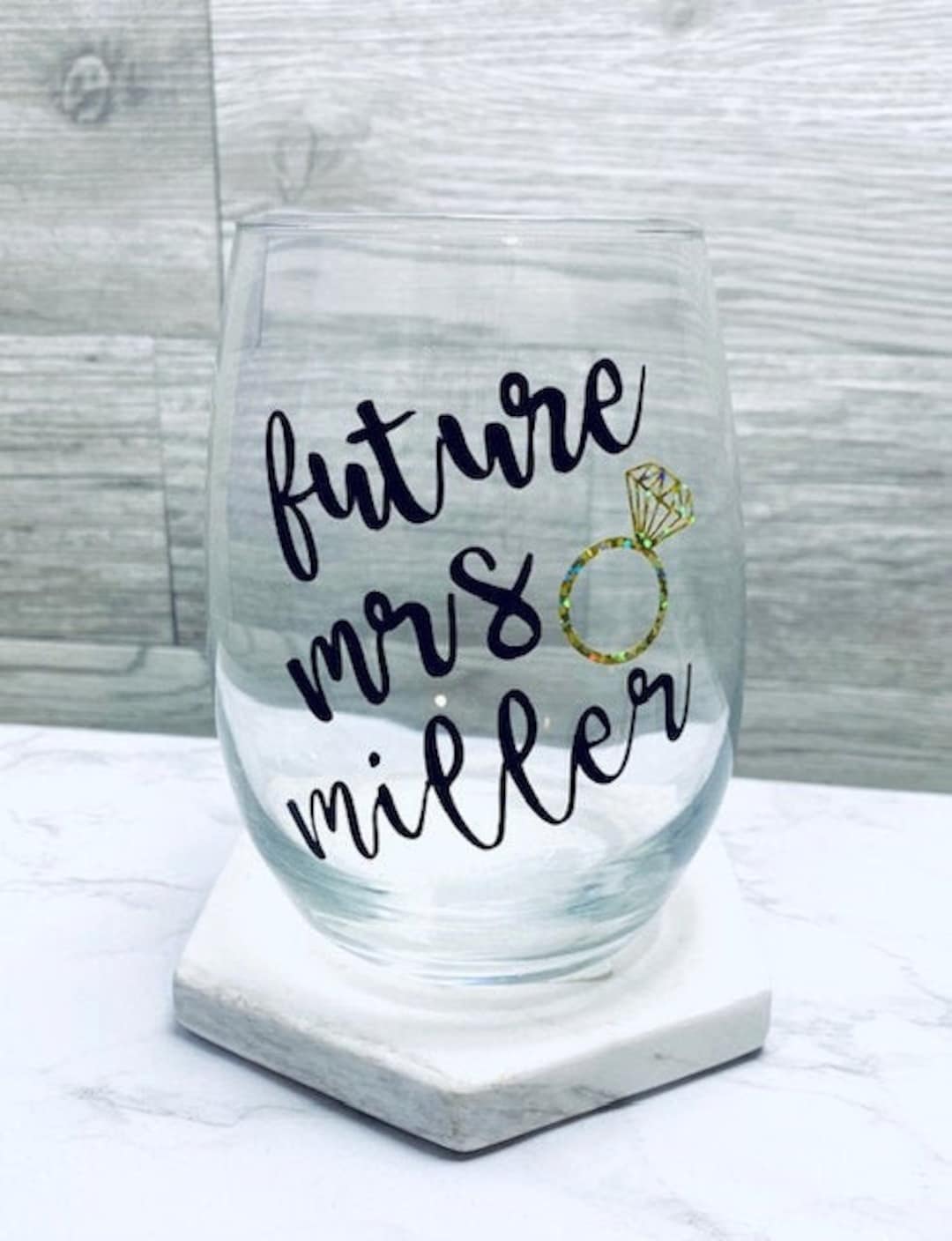 Future Mrs. Wine Glass Future Mrs. Personalized Wine Glass - Etsy