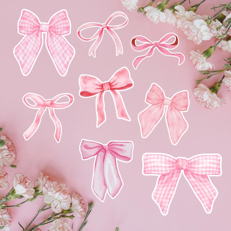 Bow Stickers - Etsy