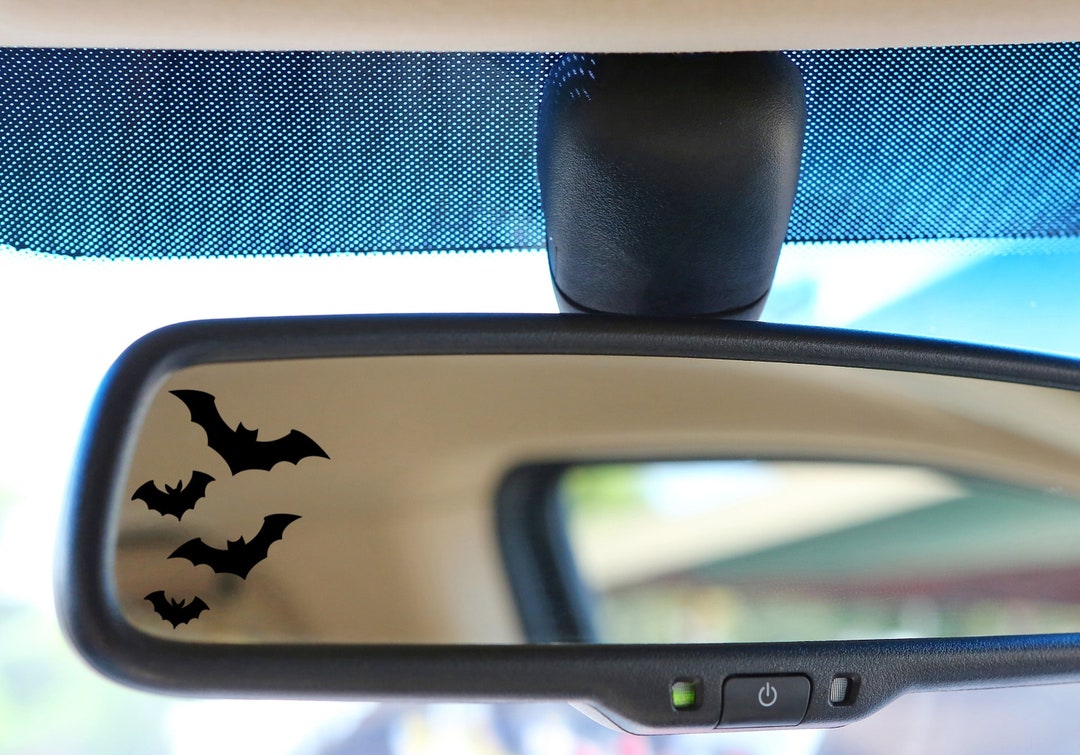 Bats Rear View Mirror Decal | Small Bats Rearview Mirror Car Decal ...