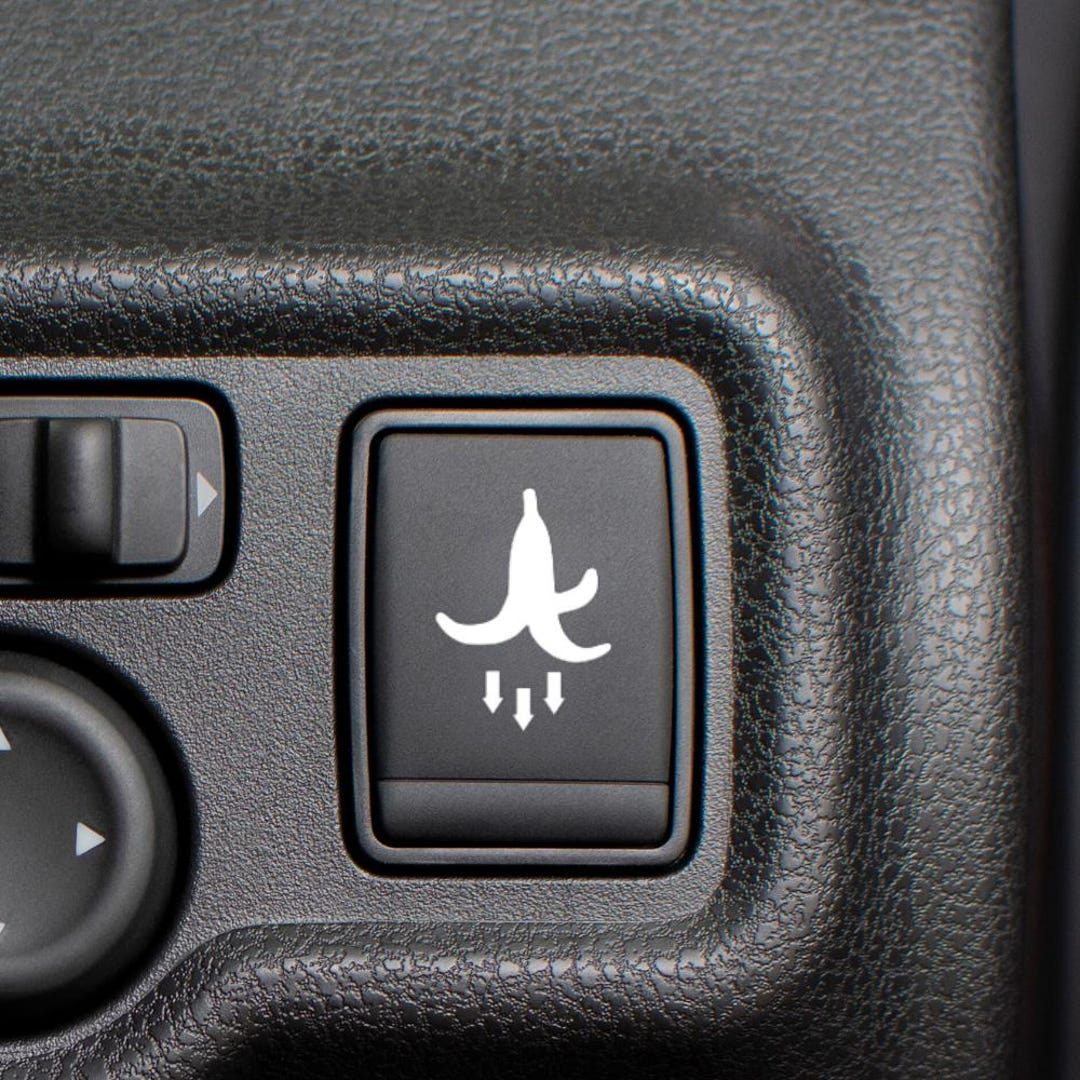 Banana Peel Release Button Decal | Car Blank Button Decal | Release ...