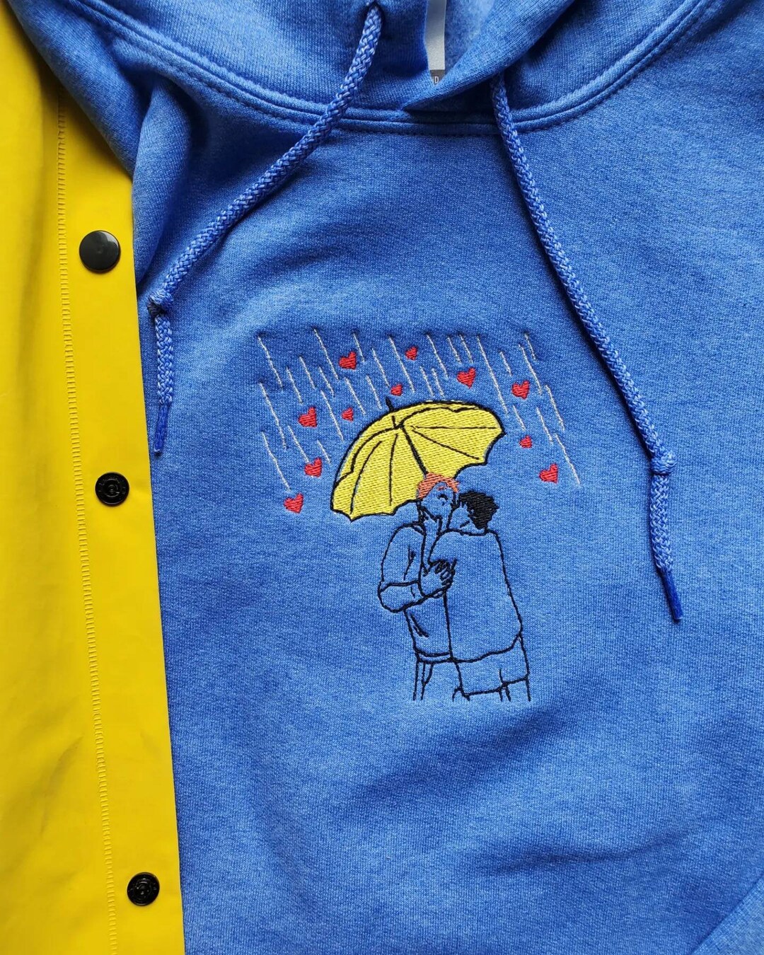 Heartstopper Netflix Nick and Charlie Kiss Embroidered Hoodie - Etsy