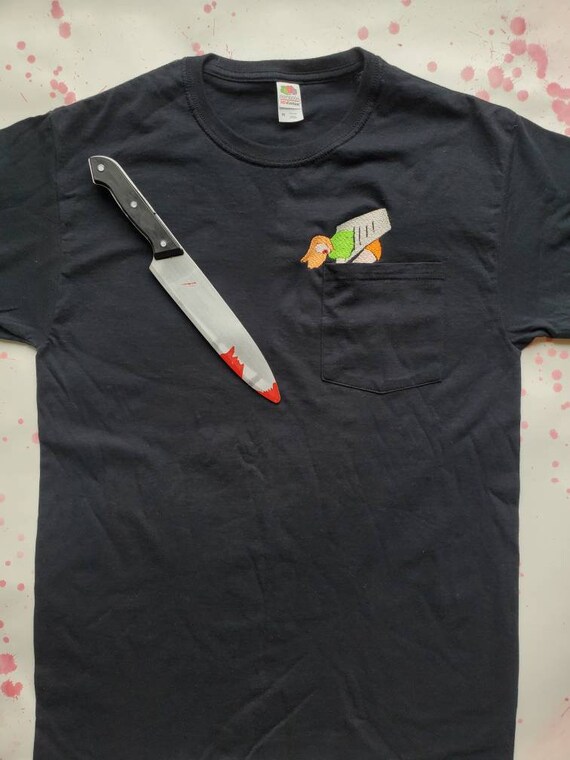 Tatum Riley Garage Door Scream Embroidered Pocket Tshirt - Etsy