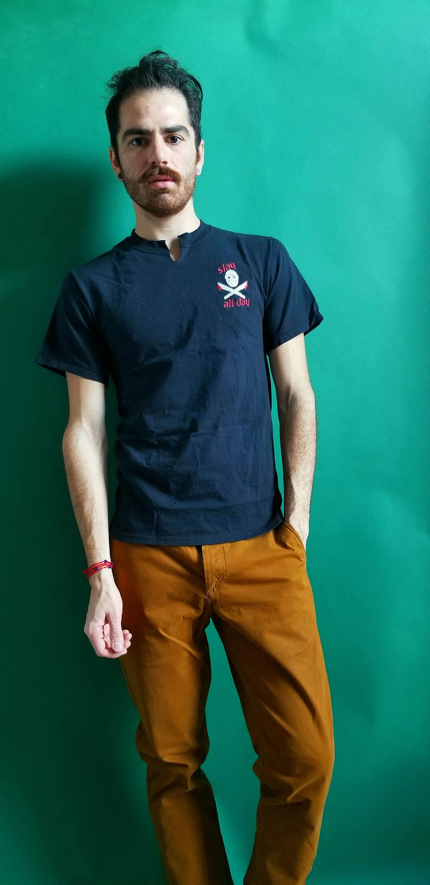 Friday the 13th Jason Slay All Day Embroidered Tee Shirt 100% Cotton ...