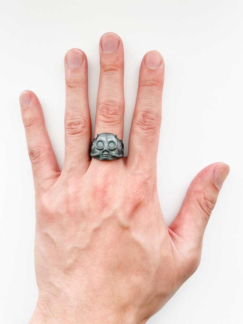 BLACK Nameless Ghoul Ghost IMPERA Ring Sterling Silver - Etsy