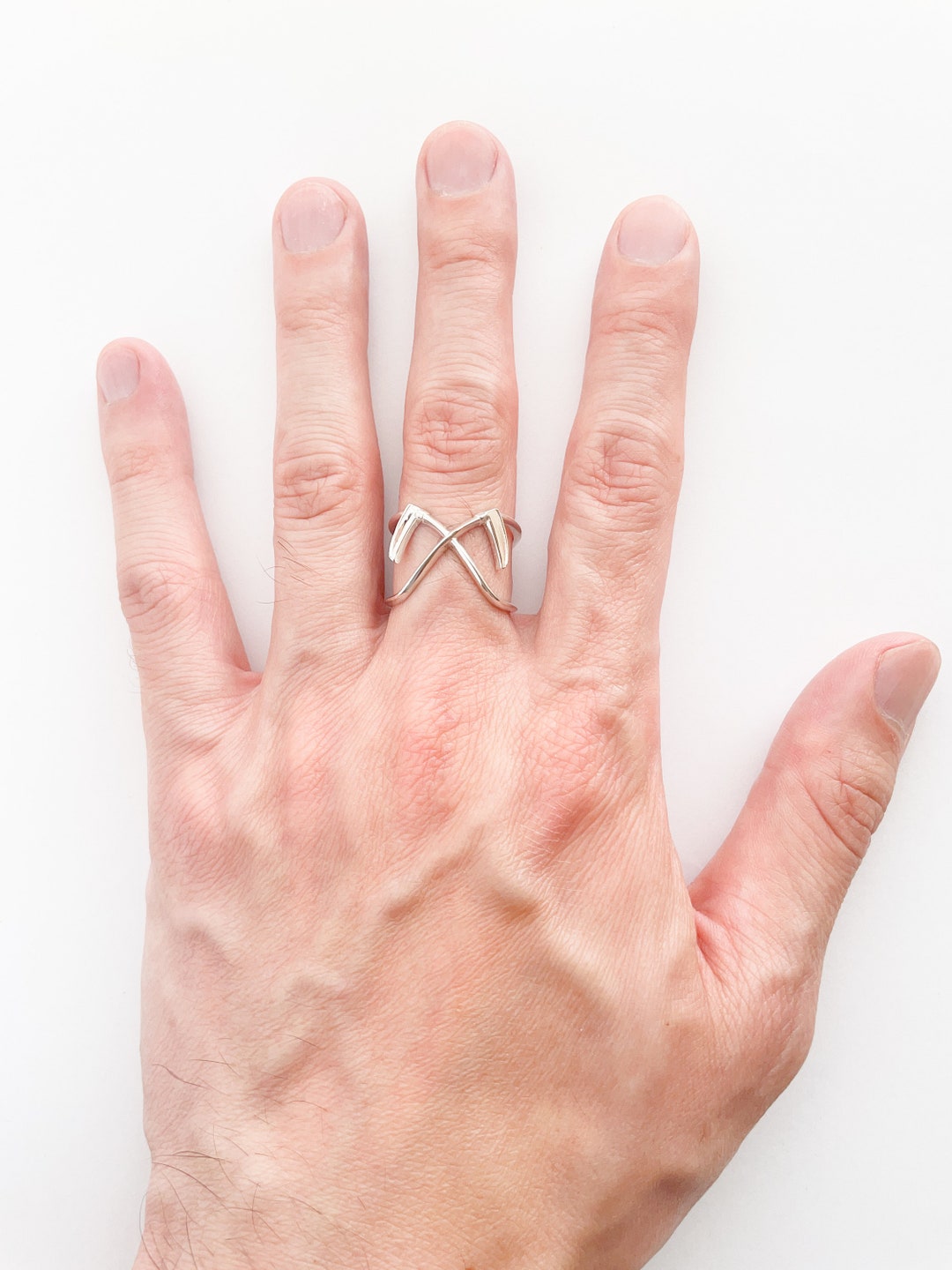 Grim Harvest Cross Scythe Ring - Etsy