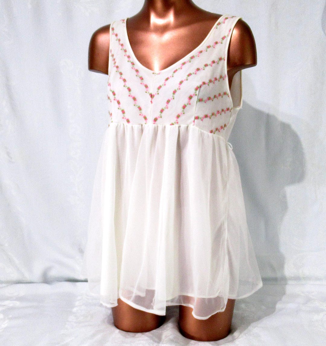Slumber Suzy Double Nylon Babydoll M/L - Etsy