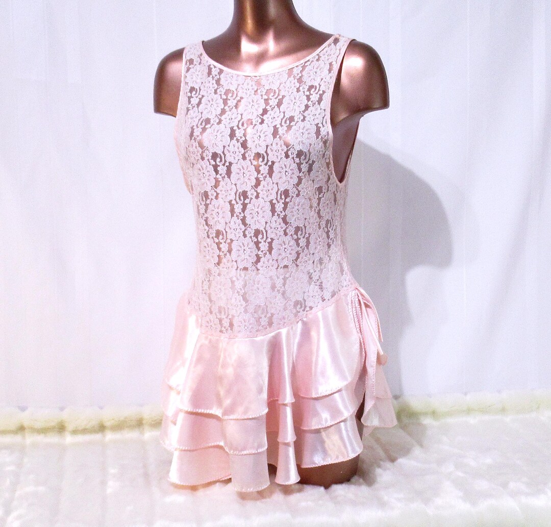 Val Mode Satin Babydoll Nightie - M/L - Etsy