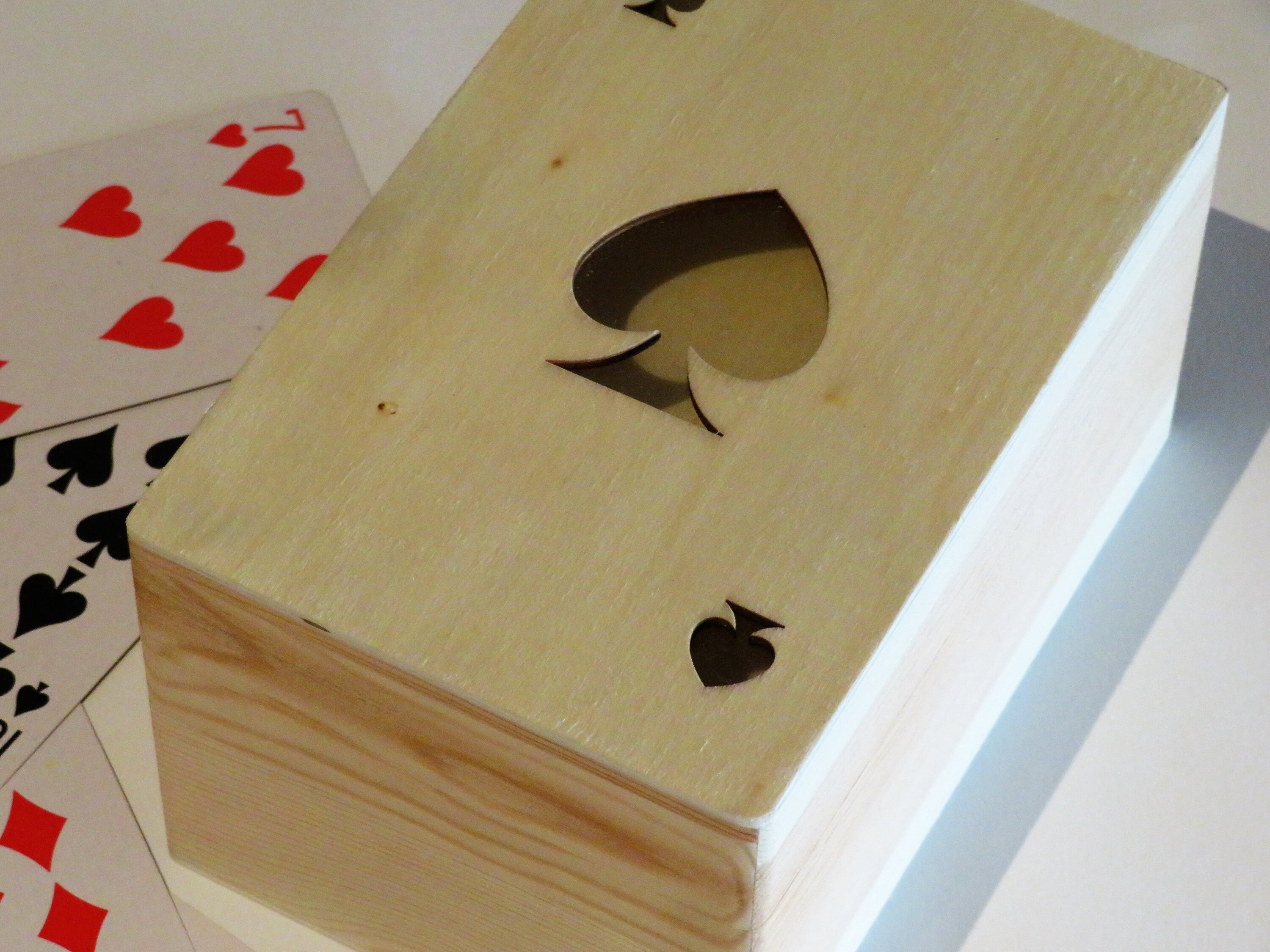 Wooden playing cards box wood box diy wooden box poker box | Etsy