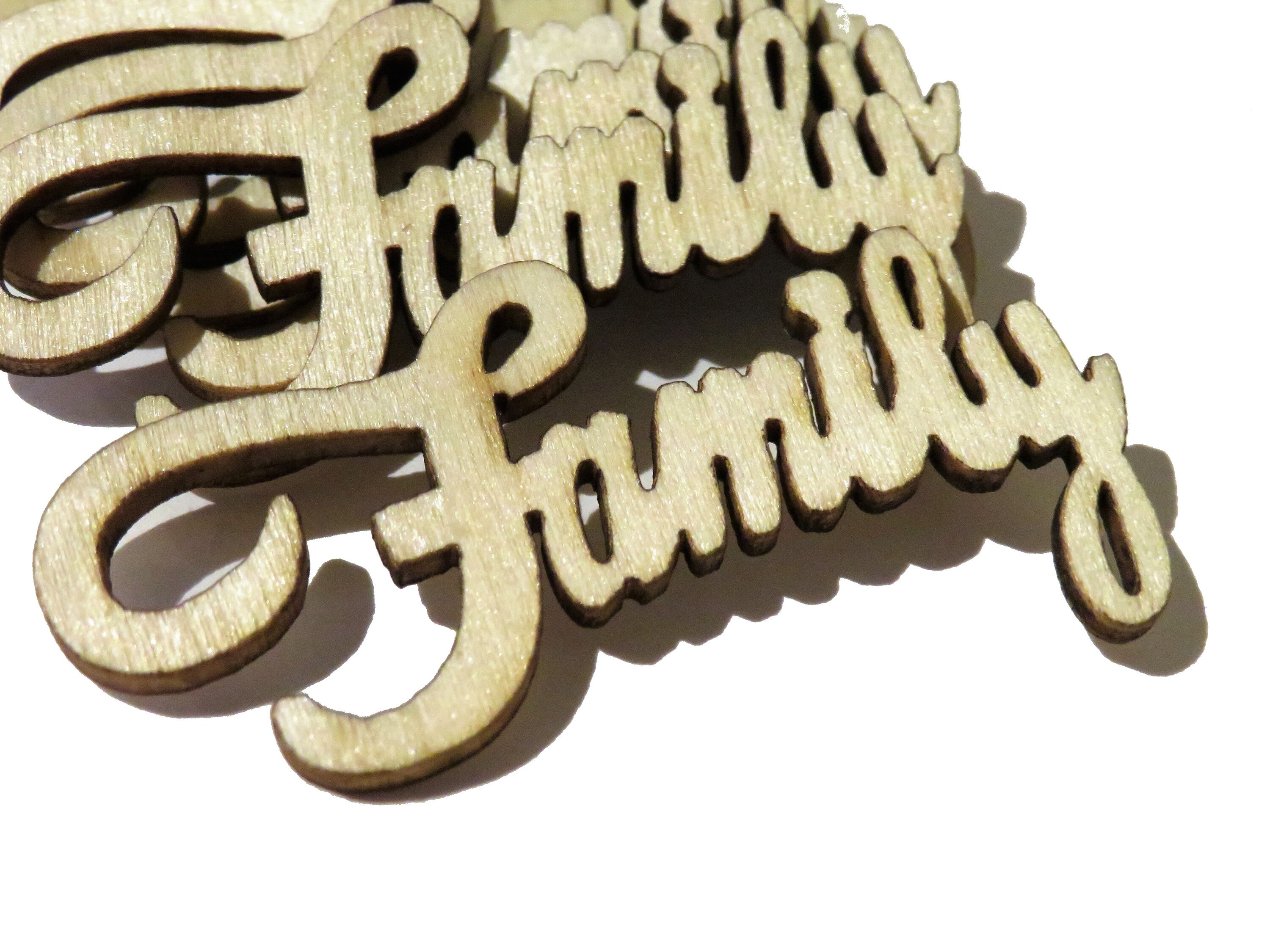 X2 Unfinished Small Wooden Family Lettering 55x20mm Wood - Etsy