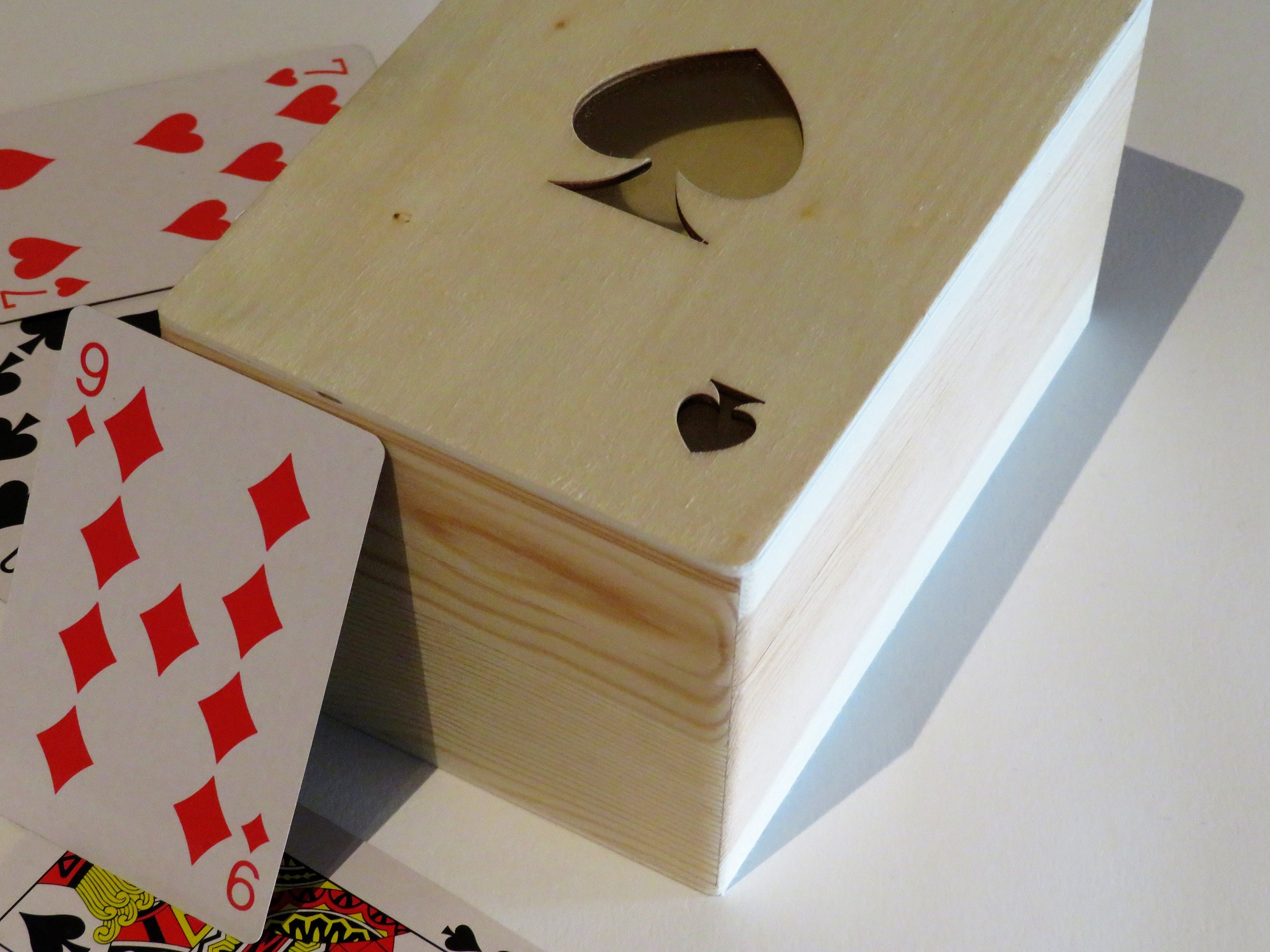 Wooden playing cards box wood box diy wooden box poker box | Etsy