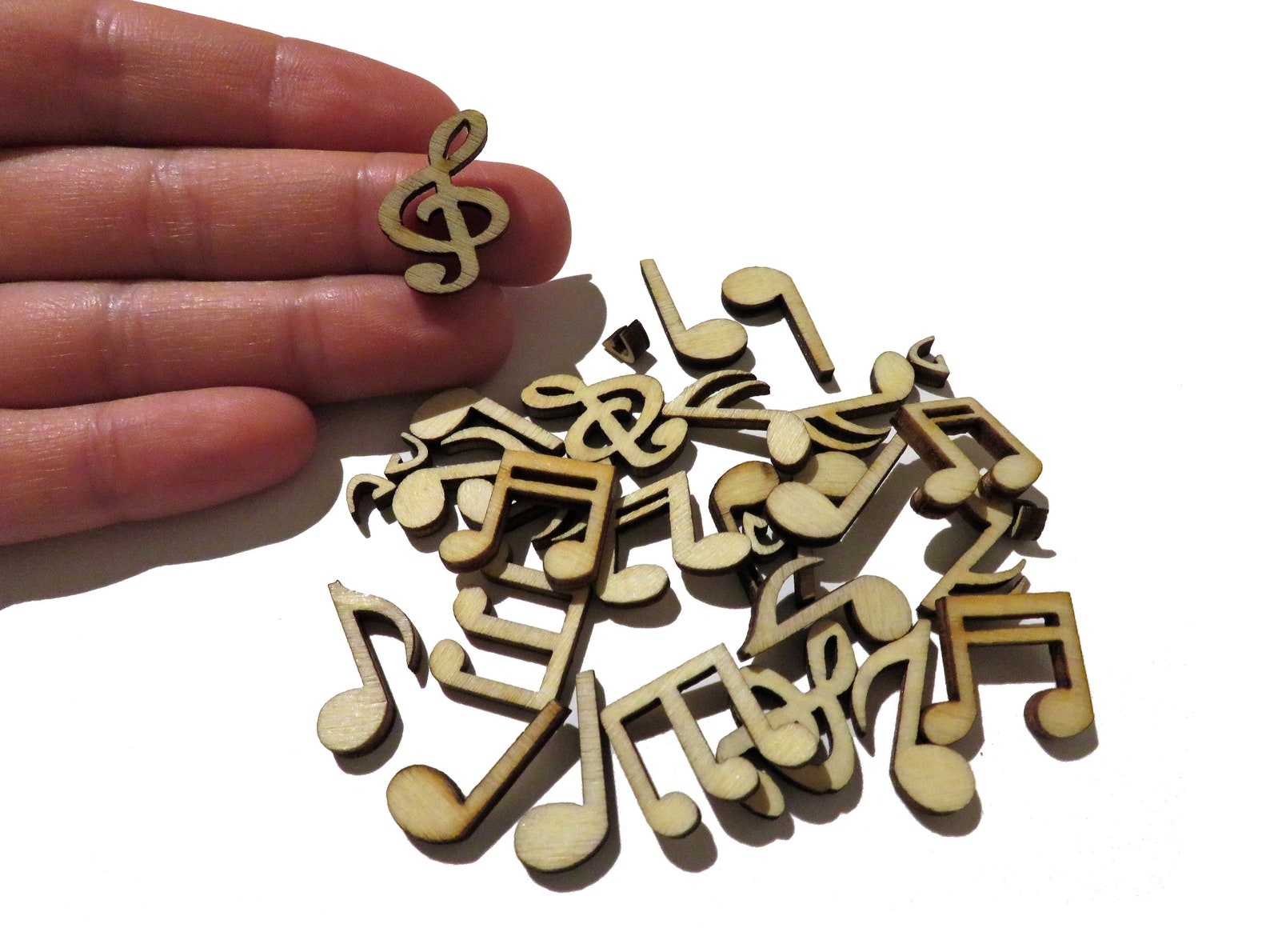 X25 Unfinished Laser Cut Wooden Musical Notes With 10-20mm | Etsy