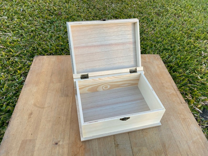 Unfinished Wooden Box Book Shaped With 6 Compartments, Unfinished Wood ...