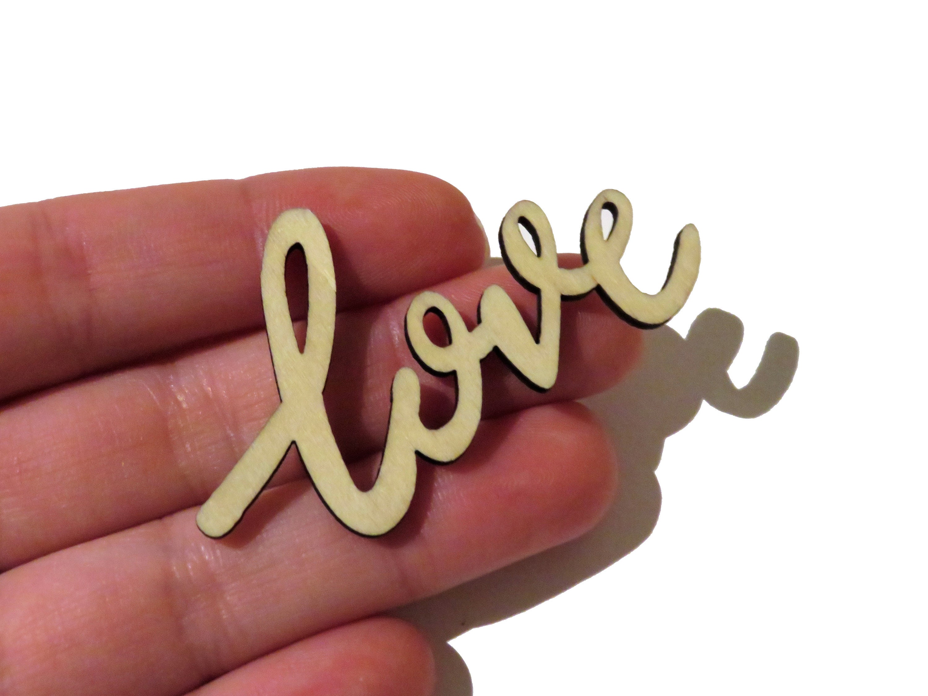 X2 Unfinished Small Wooden Love Lettering 55x20mm Wood Love - Etsy