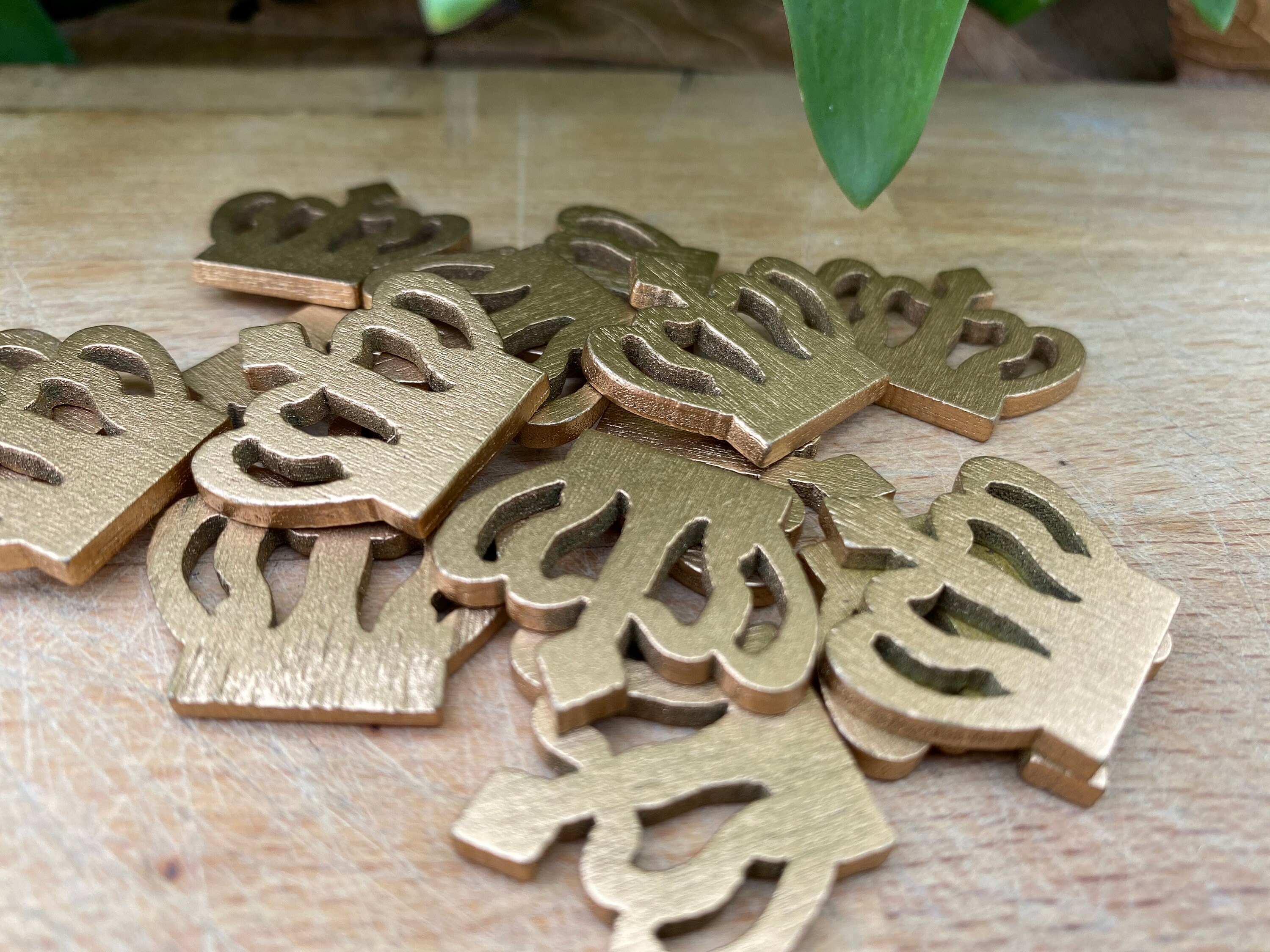 X10 Laser Cut Wooden Gold Crowns With 27x25mm Plywood Crowns - Etsy