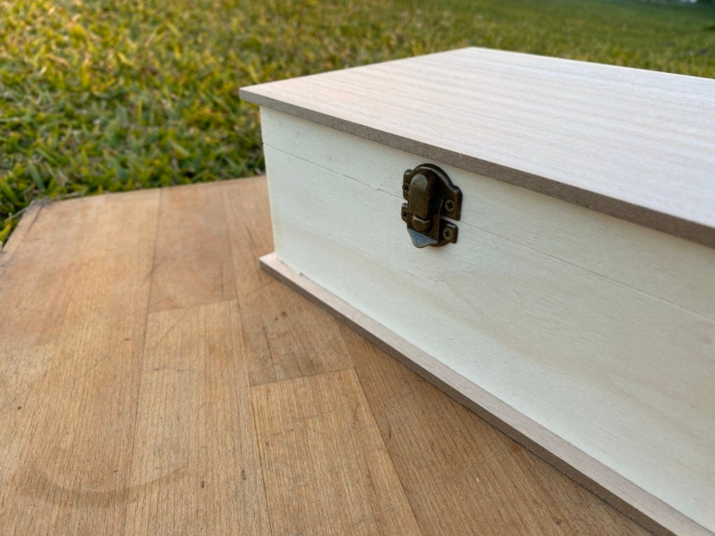 Unfinished Wooden Box Book Shaped With 6 Compartments, Unfinished Wood ...