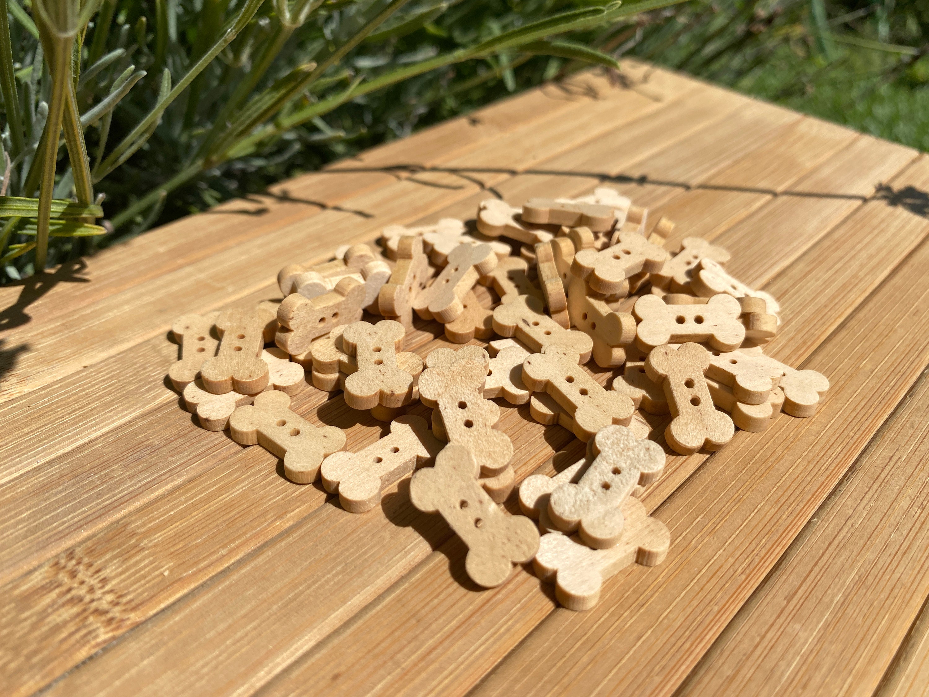 X10 Plain Wooden Dog Bone Shaped Buttons Wood Dog Bone - Etsy