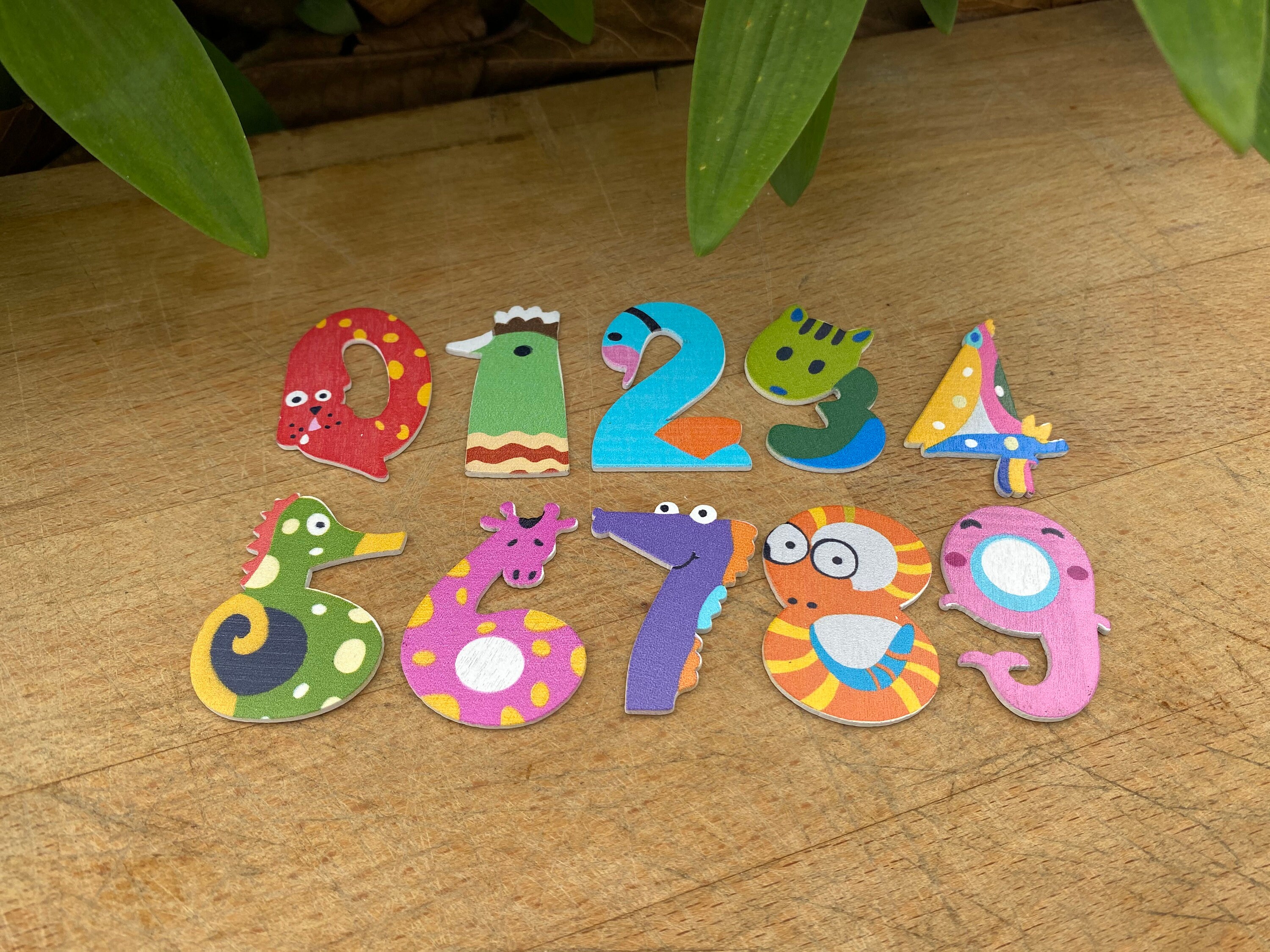 X10 Laser Cut Wooden Animal Numbers Set of 10 Numbers Small | Etsy