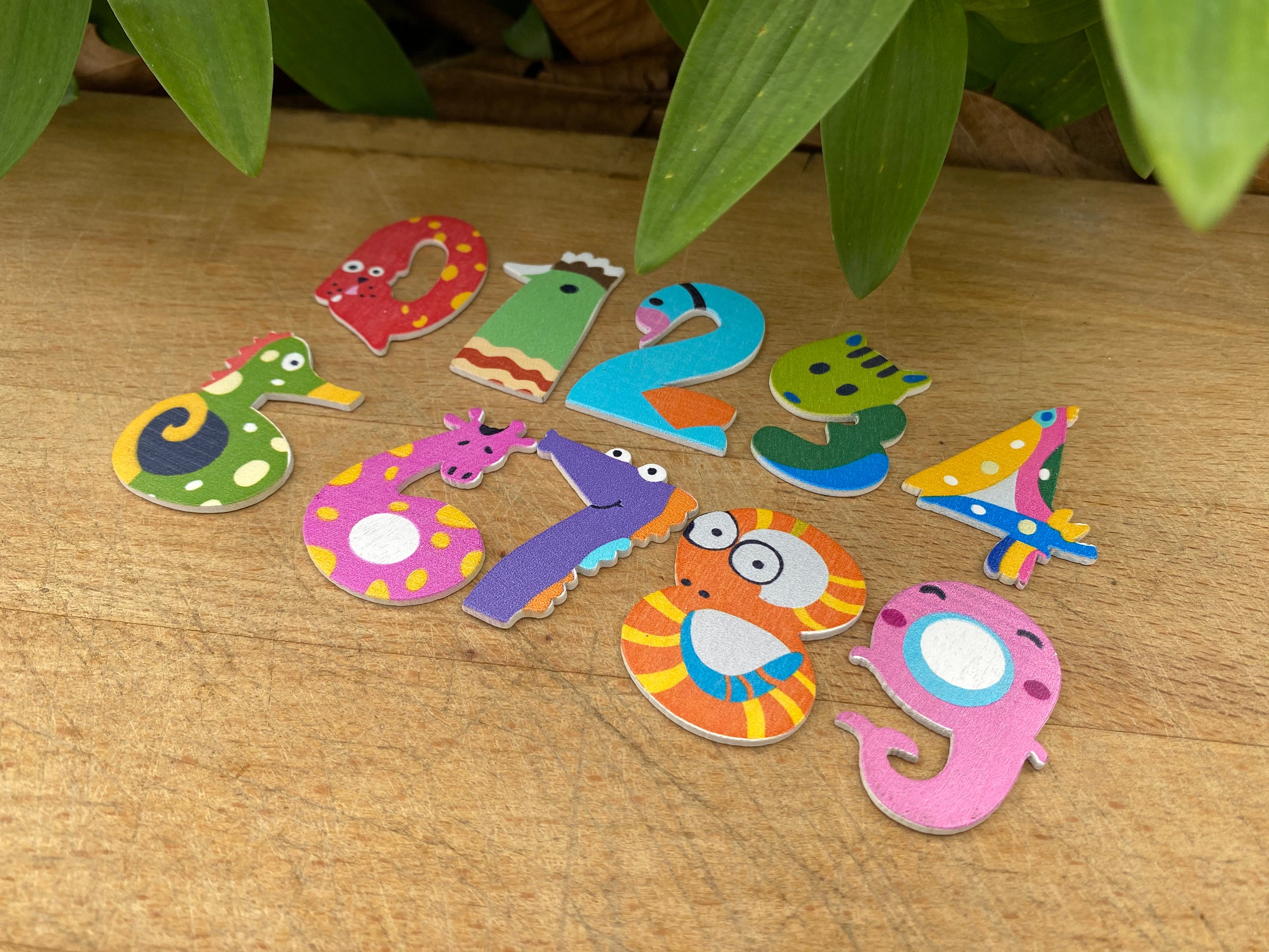 X10 Laser Cut Wooden Animal Numbers Set of 10 Numbers Small | Etsy