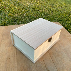 Unfinished Wooden Box Book Shaped With 6 Compartments, Unfinished Wood ...