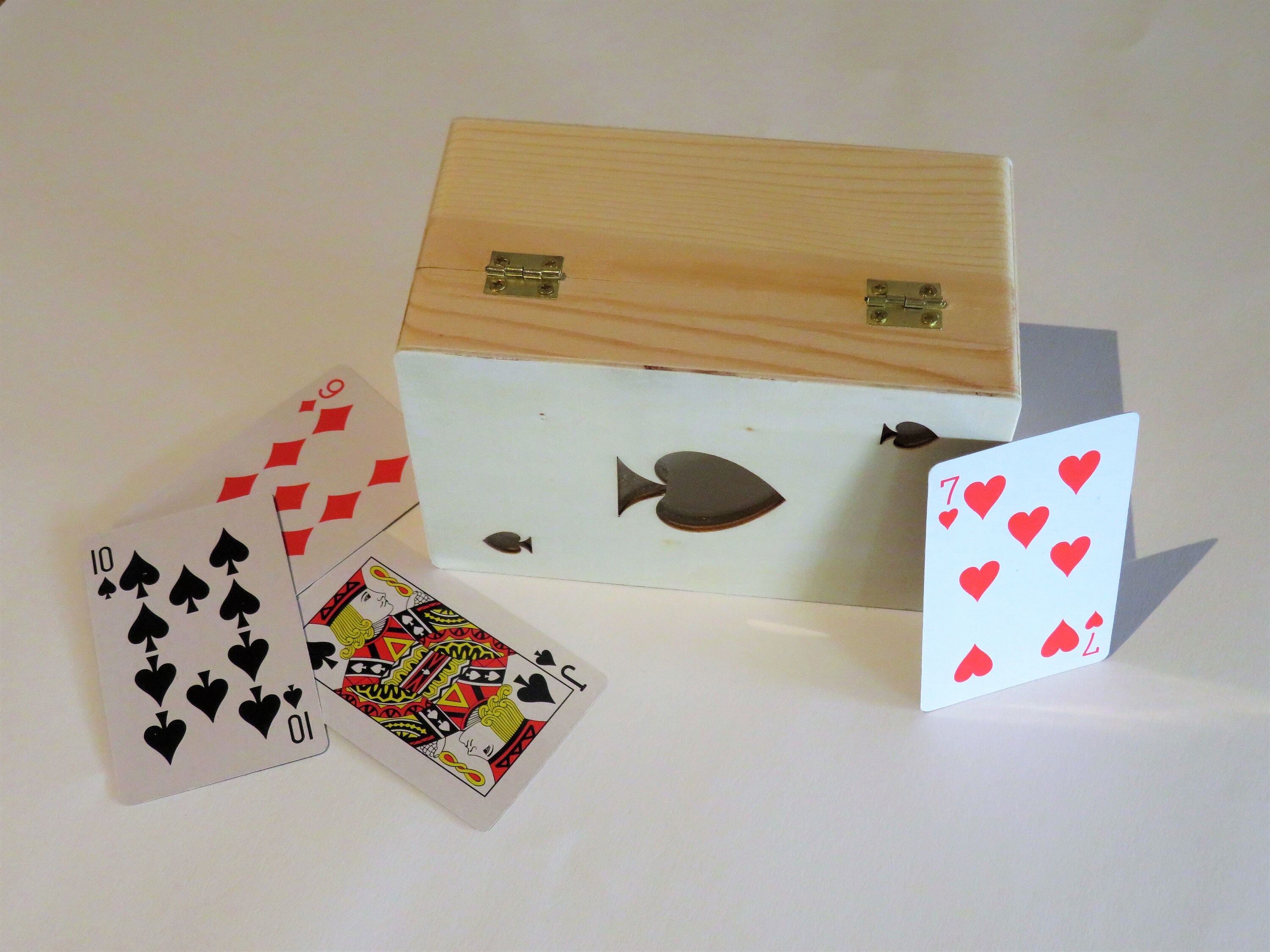 Wooden playing cards box wood box diy wooden box poker box | Etsy
