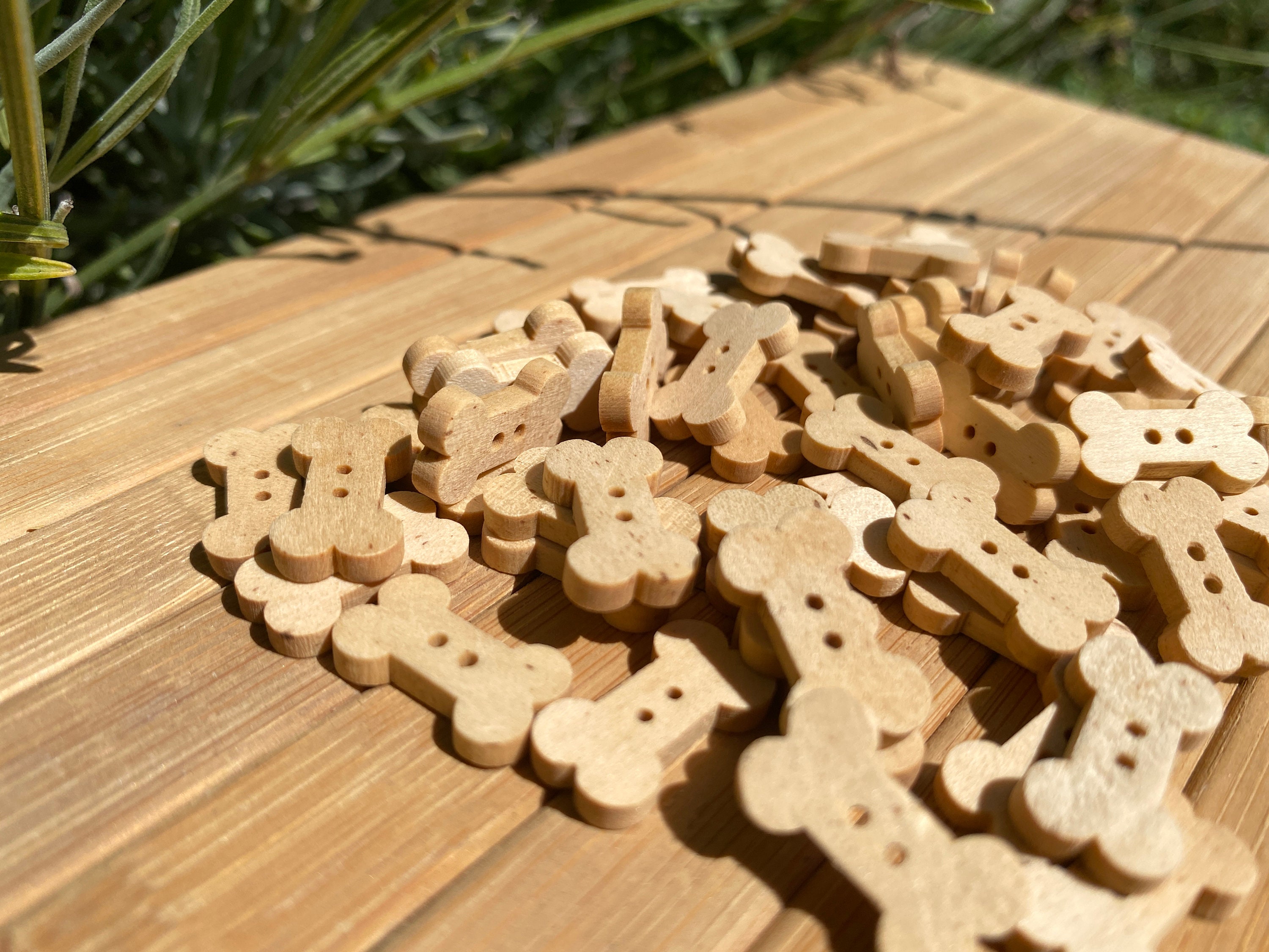 X10 Plain Wooden Dog Bone Shaped Buttons Wood Dog Bone - Etsy