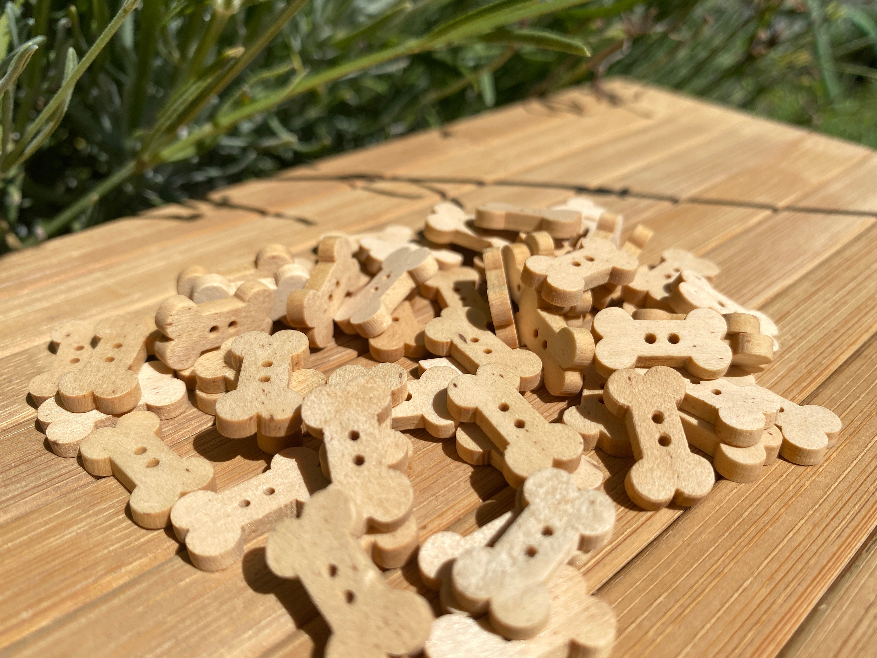 X10 Plain Wooden Dog Bone Shaped Buttons Wood Dog Bone - Etsy