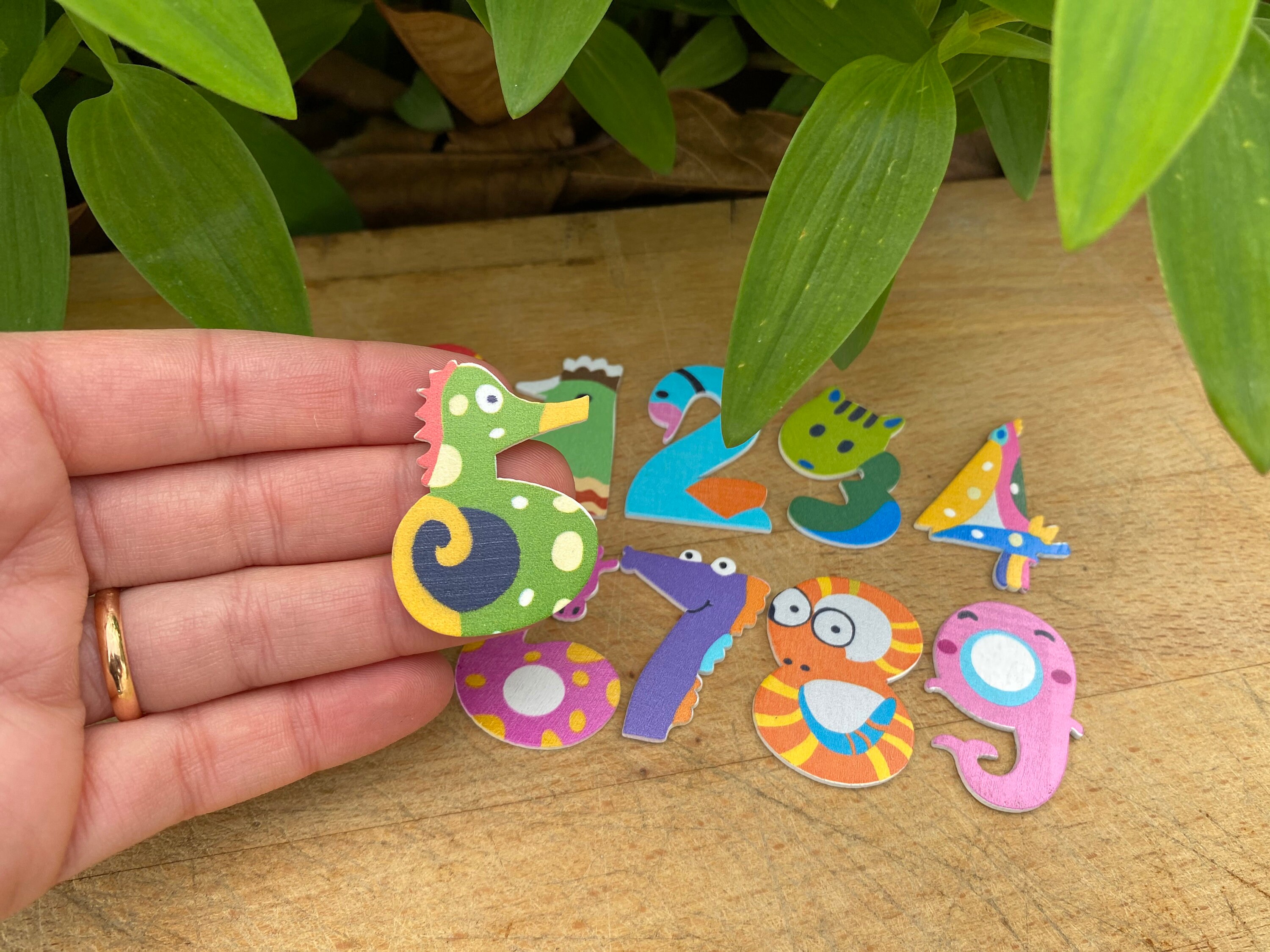 X10 Laser Cut Wooden Animal Numbers Set of 10 Numbers Small | Etsy