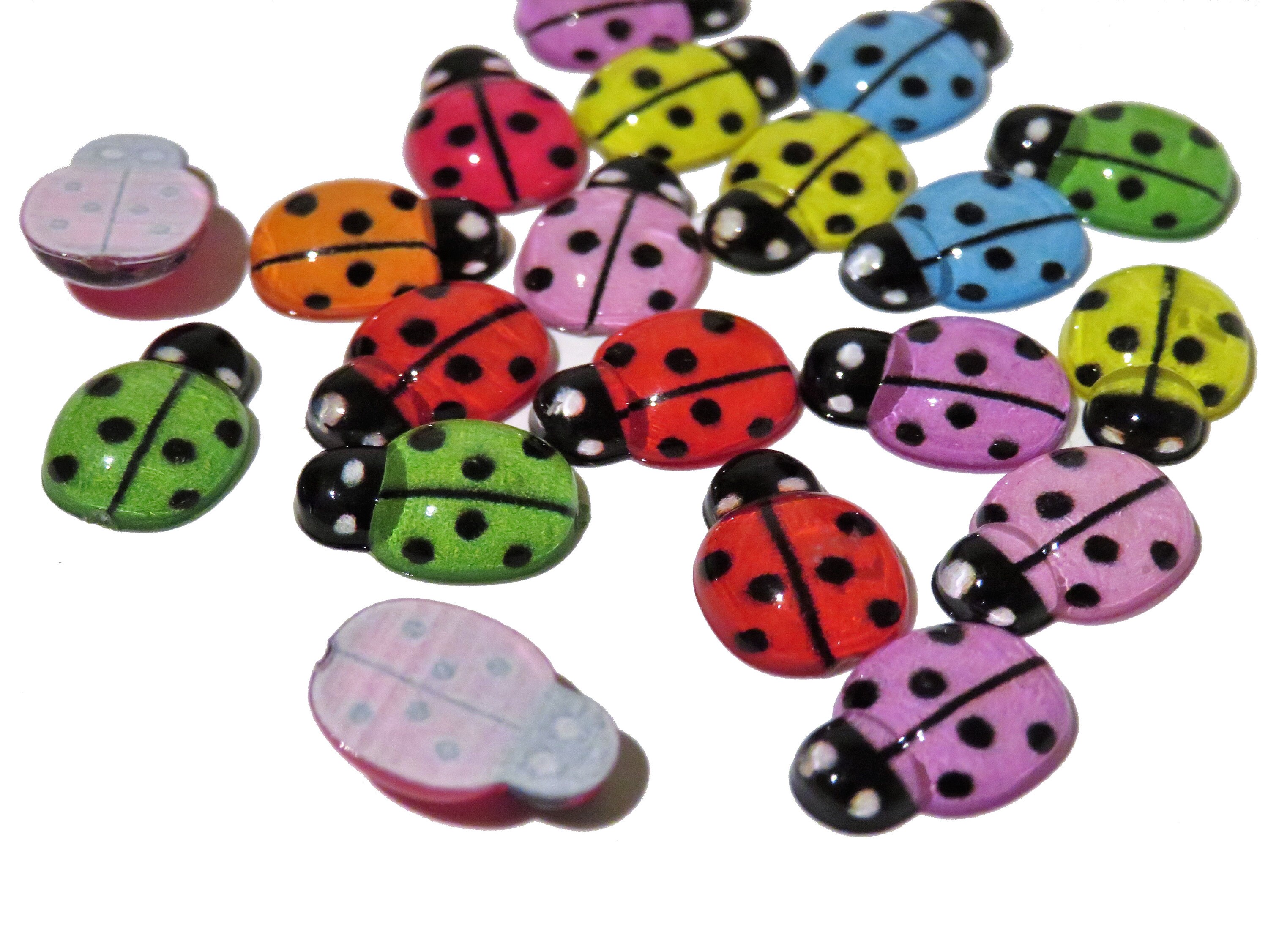 X20 Resin Colorful Ladybugs 13mm for Handcraft 13mm Ladybug - Etsy