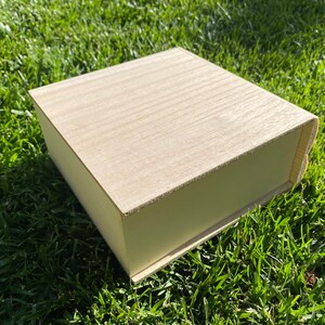 Unfinished Wooden Box Book Shaped With 4 Compartments, Unfinished Wood ...