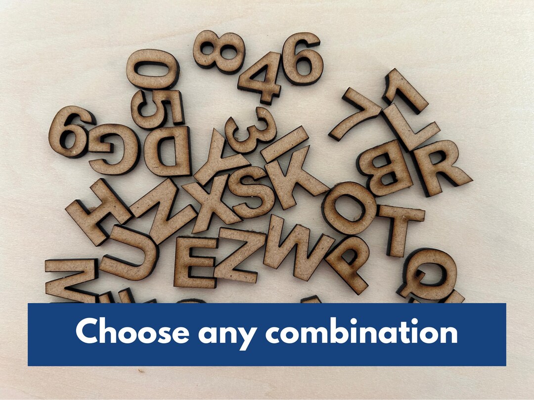 X10 Letras, números o símbolos de madera sin terminar, cualquier ...