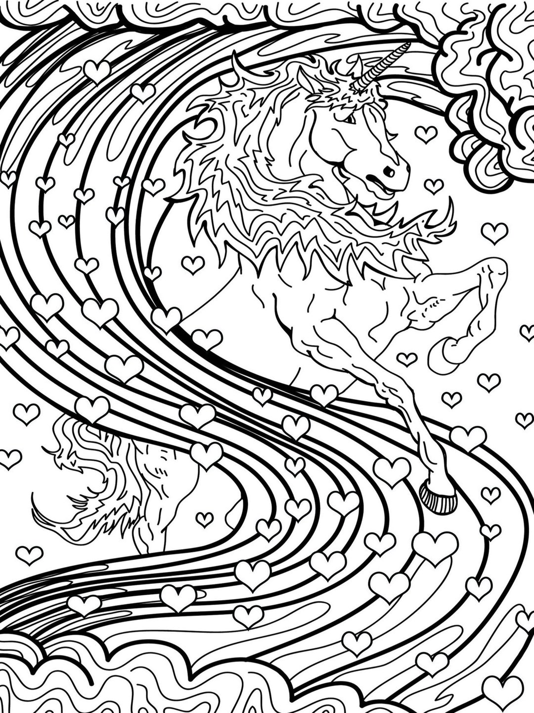 Unicorn Coloring Poster 18 X 24 - Etsy