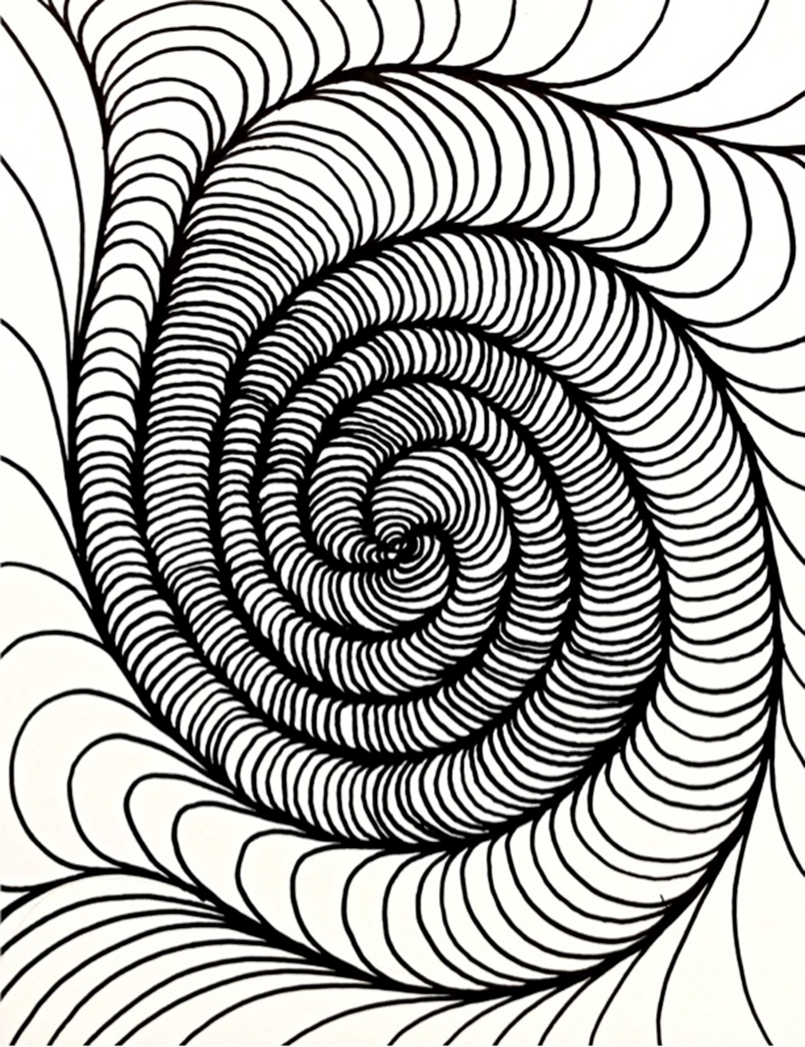 OP Art Coloring Page - Etsy