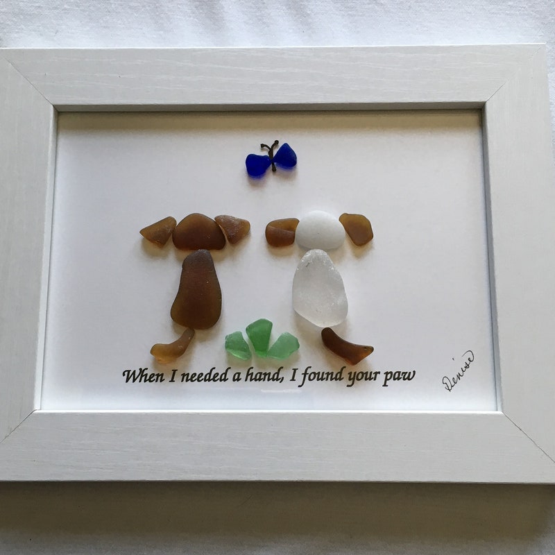 Sea Glass Dog Art - Etsy