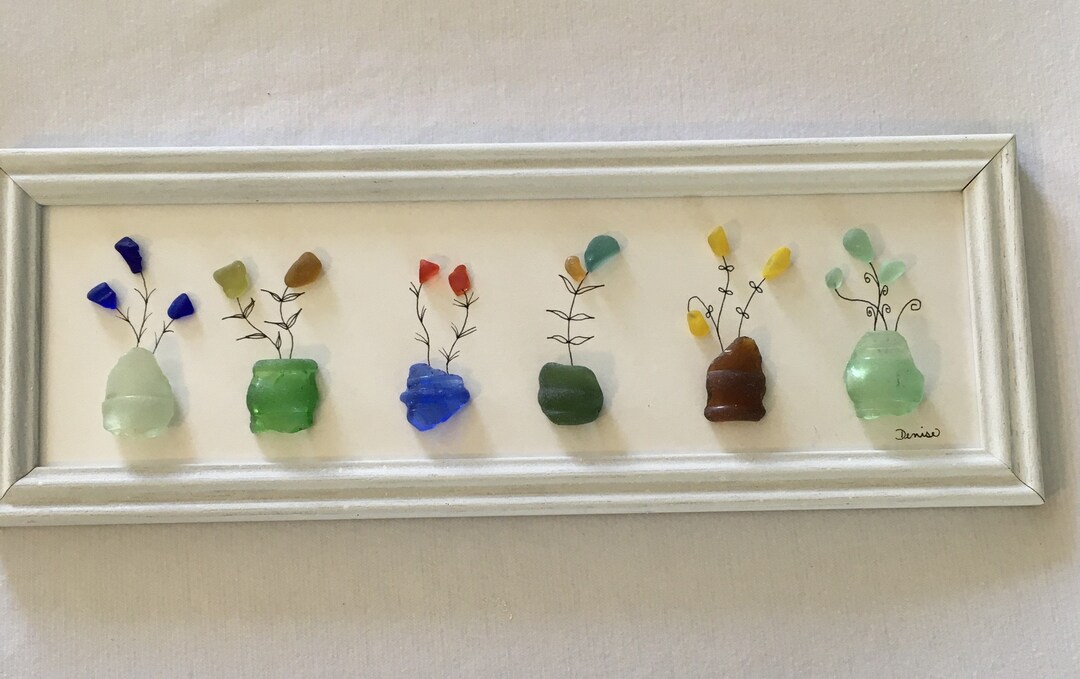 SEAGLASS FLOWERS and VASES 16, Rare Bottle Lips, International ...