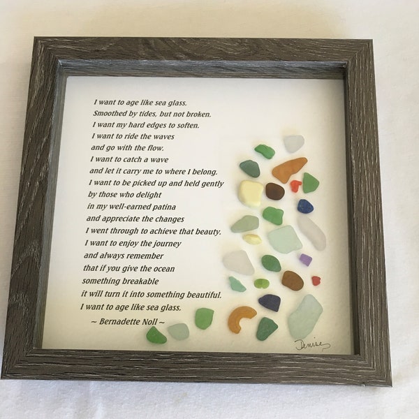 Sea Glass Poem for Father - Etsy