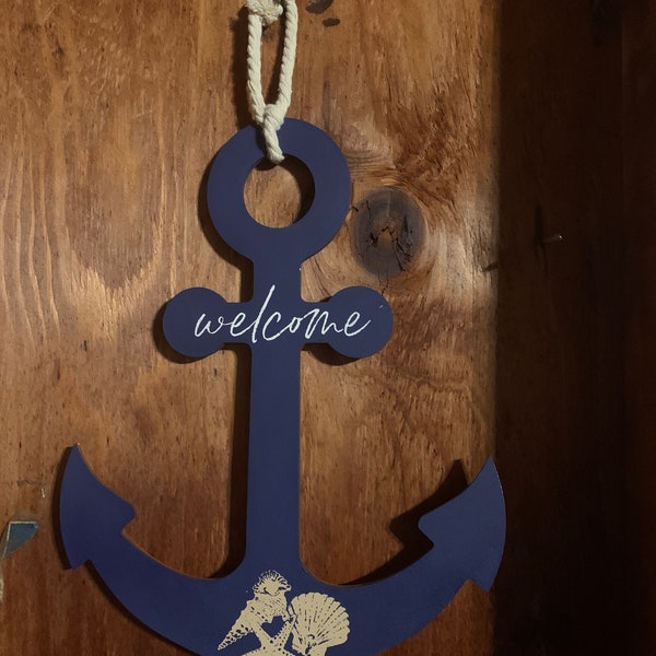 Welcome Anchor Sign - Etsy
