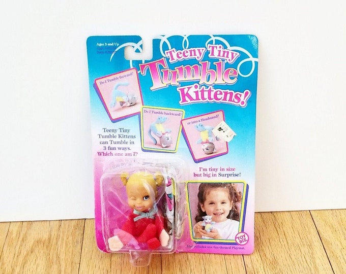 Teeny Tiny Tumbles Kitten, Vintage Tiny Tumbles Kitten Surprise, Baby Tumbles Toy, Baby Tumbles ...